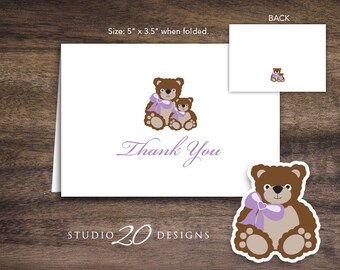 Teddy bear thank you | Etsy