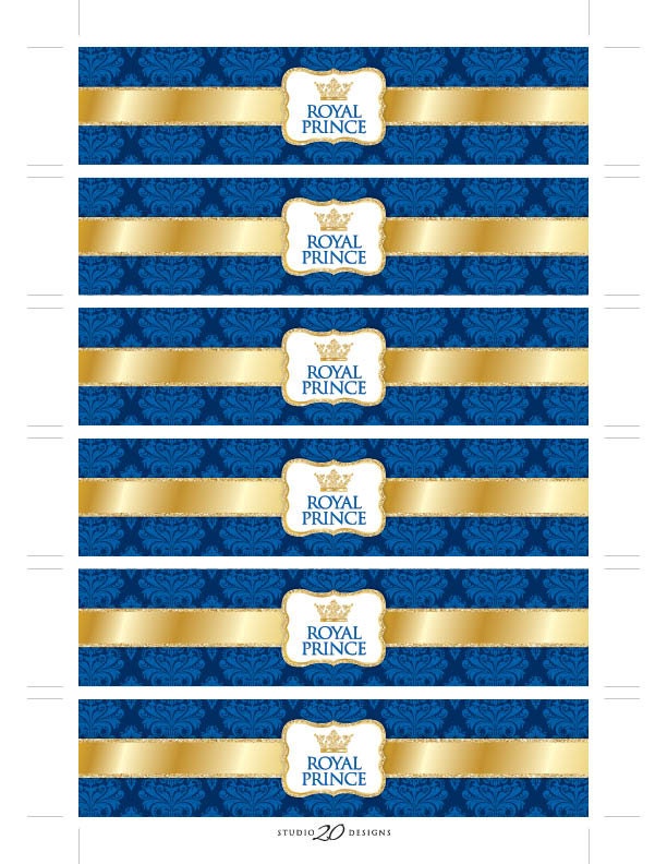 Instant Download Royal Blue Prince Napkin Rings Prince Baby - Etsy