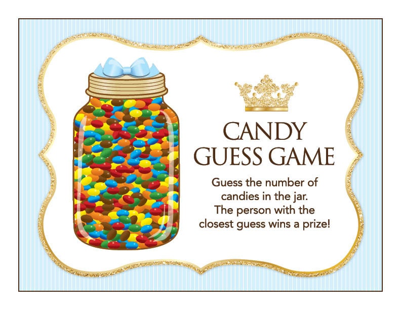 Instant Download Blue Prince Candy Guessing Game Royal Prince | Etsy