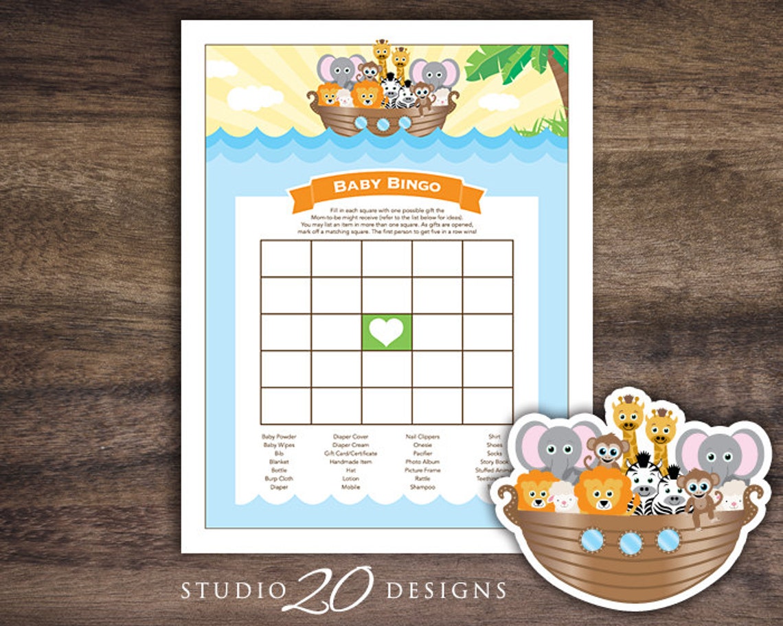 Instant Download Noah's Ark Bingo Game Printable Noahs - Etsy