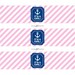 Instant Download Pink Nautical Bottle Labels, Printable Nautical Water ...