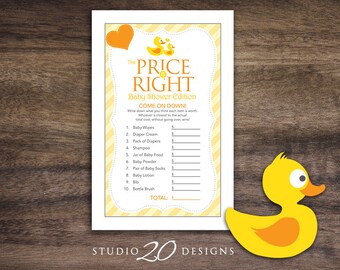 Instant Download Yellow Rubber Duck Baby Shower Games Duck | Etsy