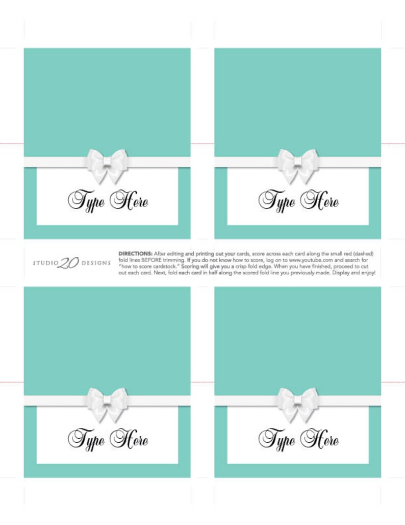 Instant Download Aqua Blue Food Labels DIY Editable Food - Etsy