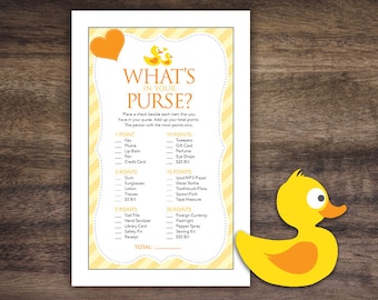 Instant Download Yellow Rubber Duck Baby Shower Games Duck | Etsy