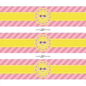 Instant Download Sun Water Bottle Labels, Yellow Pink You Are My ...