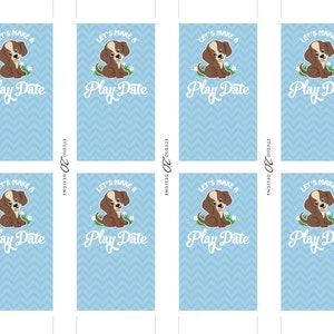 Instant Download Puppy Play Date Cards Editable Pdf, DIY Mommy Calling ...