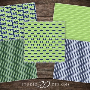 60% OFF! Instant Download Bow Tie Digital Paper, Printable 12x12 Navy ...