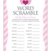 Instant Download Footprint Word Scramble Baby Shower Game - Etsy
