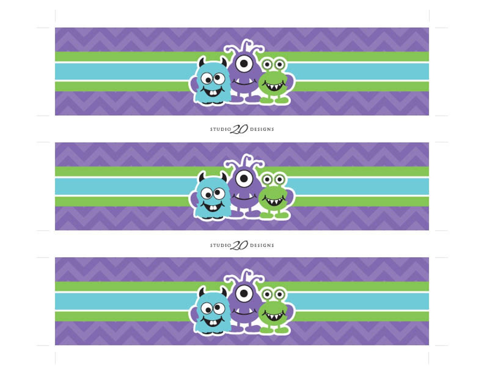 Instant Download Little Monsters Bottle Labels Printable - Etsy