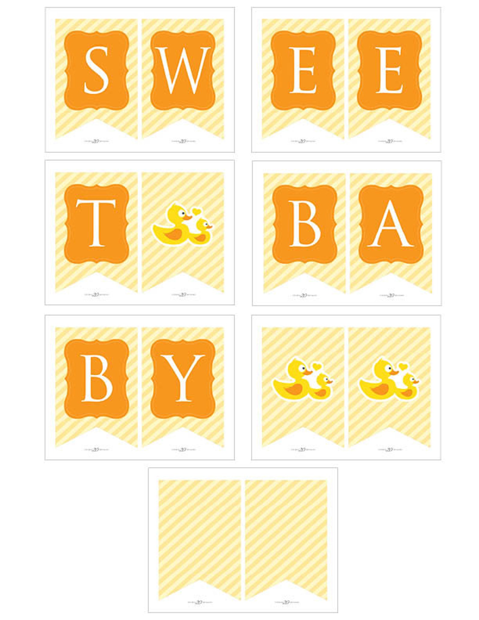 Instant Download Duck Baby Shower Banner Rubber Duckie - Etsy