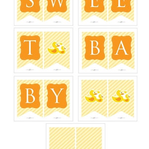 Instant Download Duck Baby Shower Banner, Rubber Duckie Bunting Banner ...