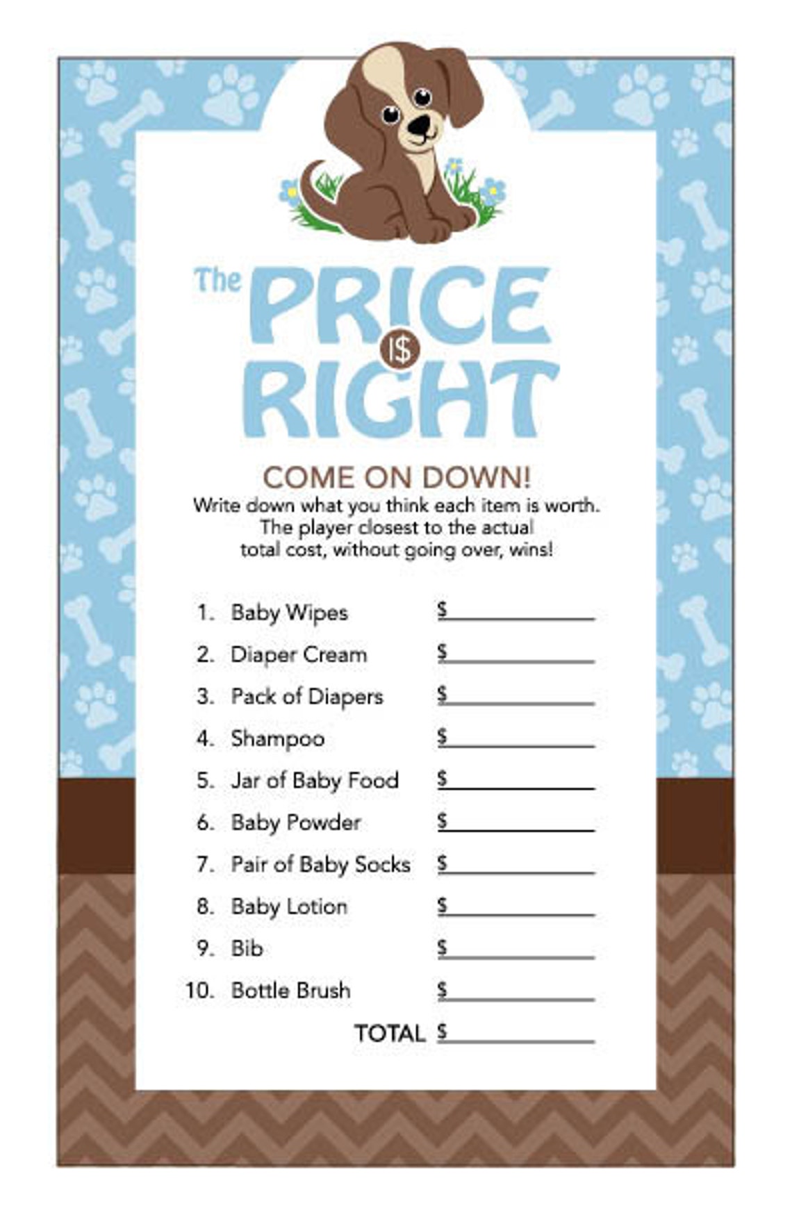 Instant Download Puppy Baby Shower Games Pack Puppy Bingo | Etsy