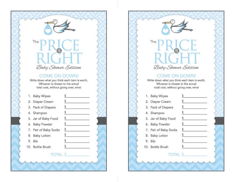 Instant Download Blue Stork Baby Shower Games for Boy Stork - Etsy