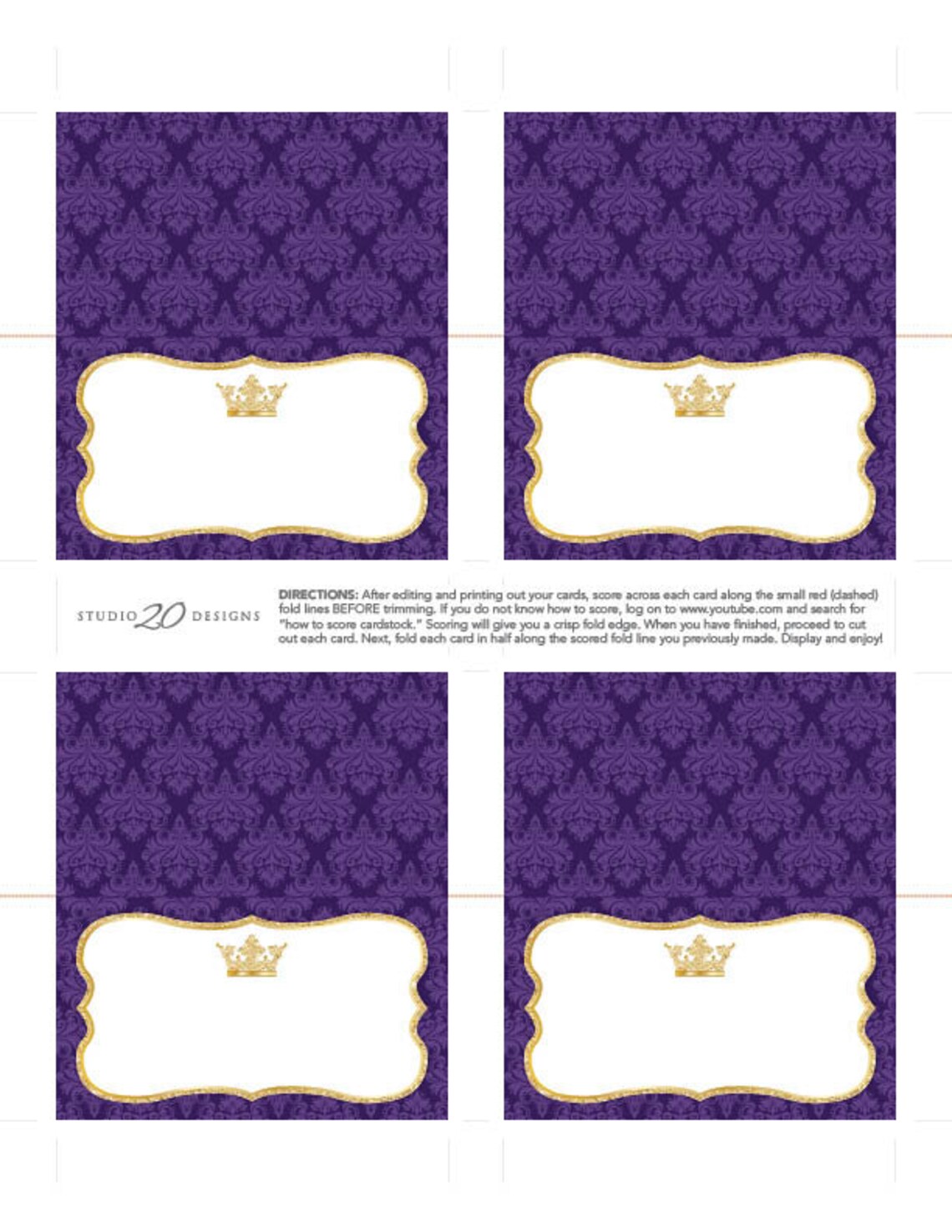 Instant Download Royal Purple Food Labels DIY Editable Food | Etsy