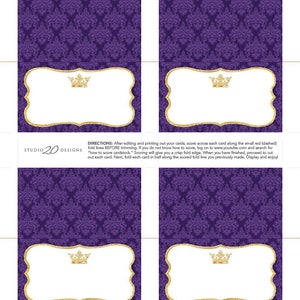 Instant Download Royal Purple Food Labels DIY Editable Food - Etsy