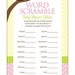 Instant Download Yellow Bird Baby Shower Word Scramble for Girl ...