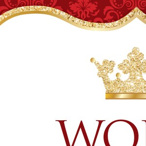 Instant Download Royal Red Prince or Princess Baby Word Scramble, Gold ...