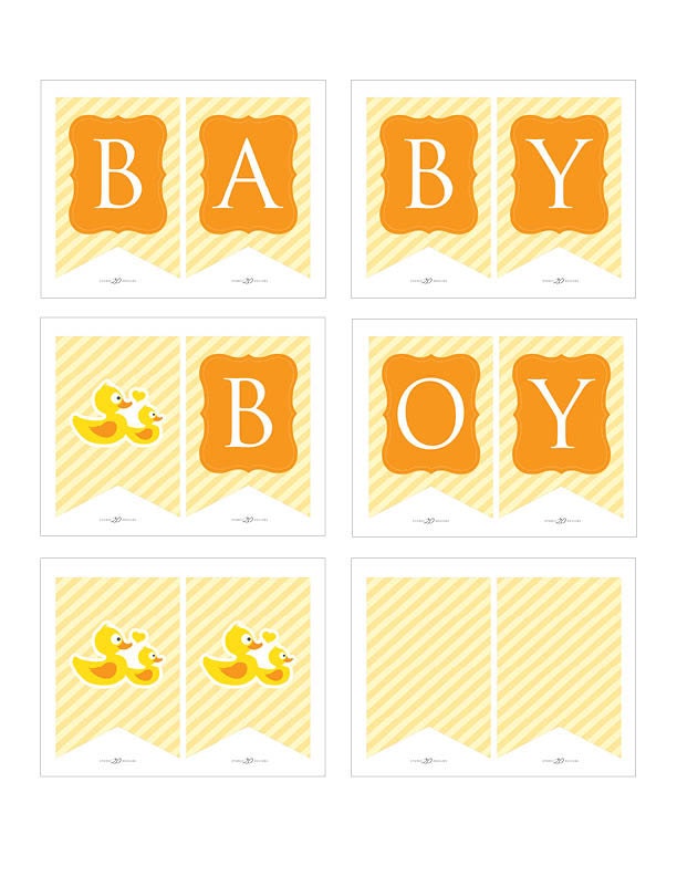 Instant Download Duck Baby Shower Banner Rubber Duckie - Etsy