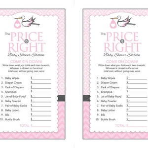 Instant Download Pink Stork Baby Shower Games for Girl Stork - Etsy
