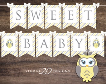 Owl Baby Shower Banner | Etsy