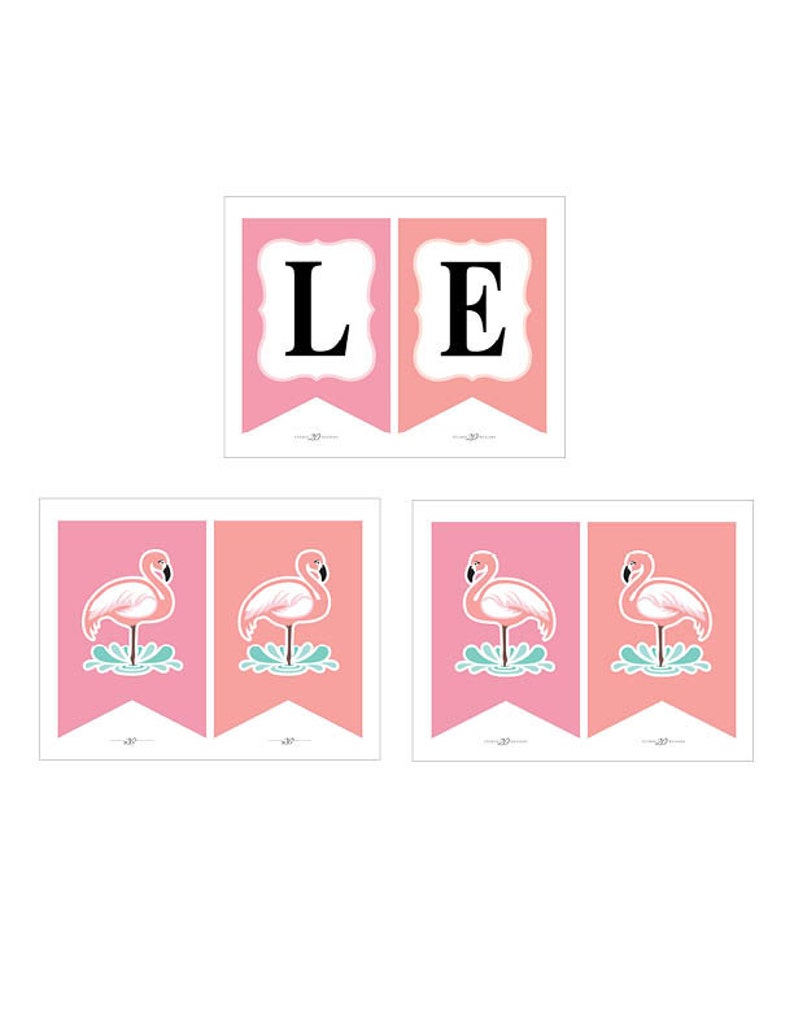 Instant Download Let's Flamingle Banner Pink Flamingo - Etsy