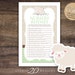 Instant Download Lamb Baby Shower Nursery Rhyme Quiz, Printable Green ...