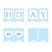Instant Download Elephant Happy Birthday Banner Blue Elephant - Etsy