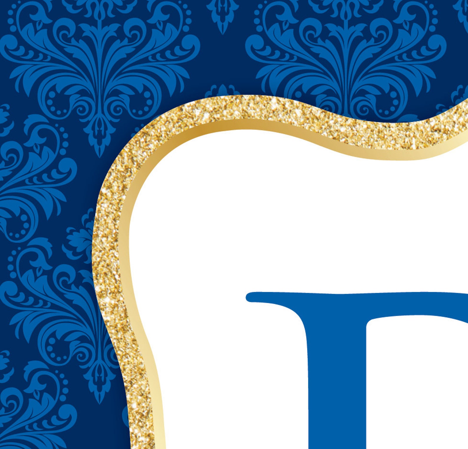 Instant Download Royal Blue Prince Baby Shower Banner, Glitter Bunting ...
