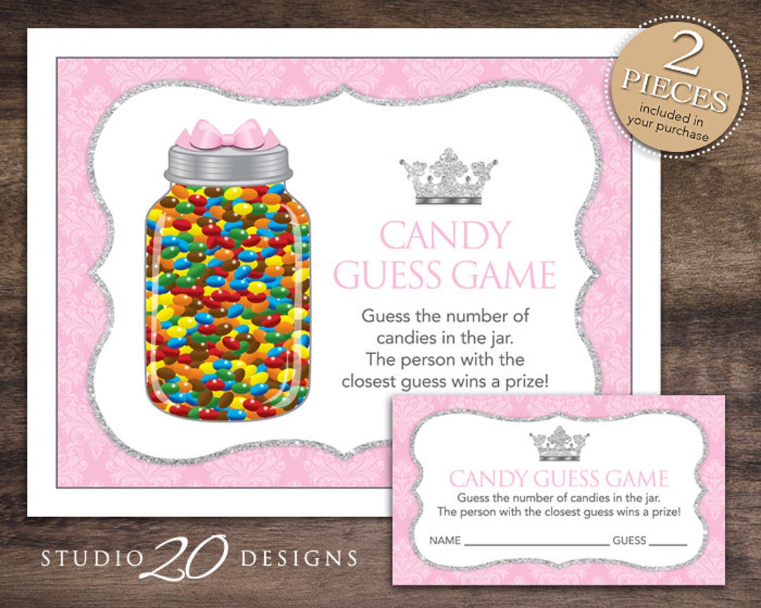 Instant Download Pink Princess Candy Guessing Game Royal - Etsy