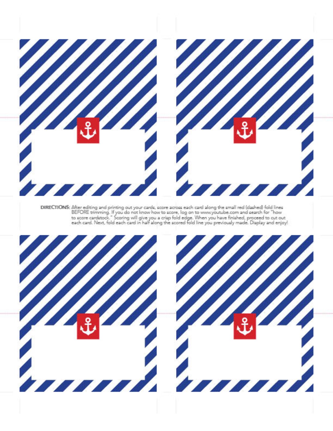 Instant Download Blue Nautical Food Labels, DIY Editable Food Labels ...