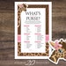 Instant Download Pink Giraffe What's in Your Purse Game - Etsy