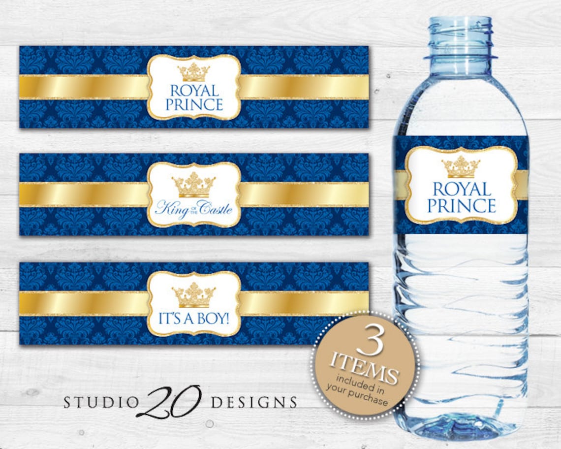 Instant Download Royal Blue Bottle Labels Printable Prince | Etsy Canada