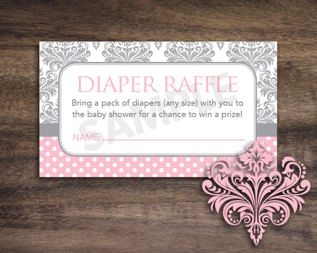 Instant Download Pink Damask Baby Shower Games for Girl, Pink Diaper ...