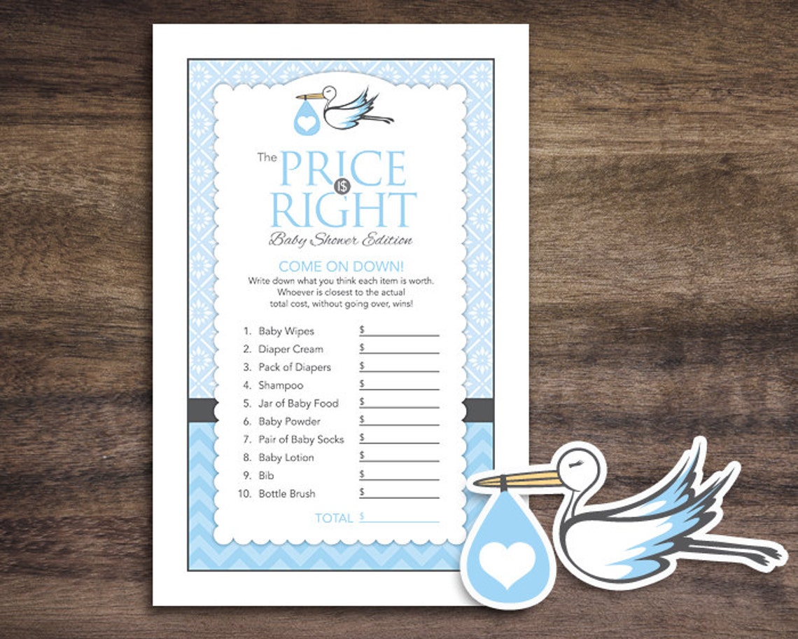 Instant Download Blue Stork Baby Shower Games for Boy Stork - Etsy