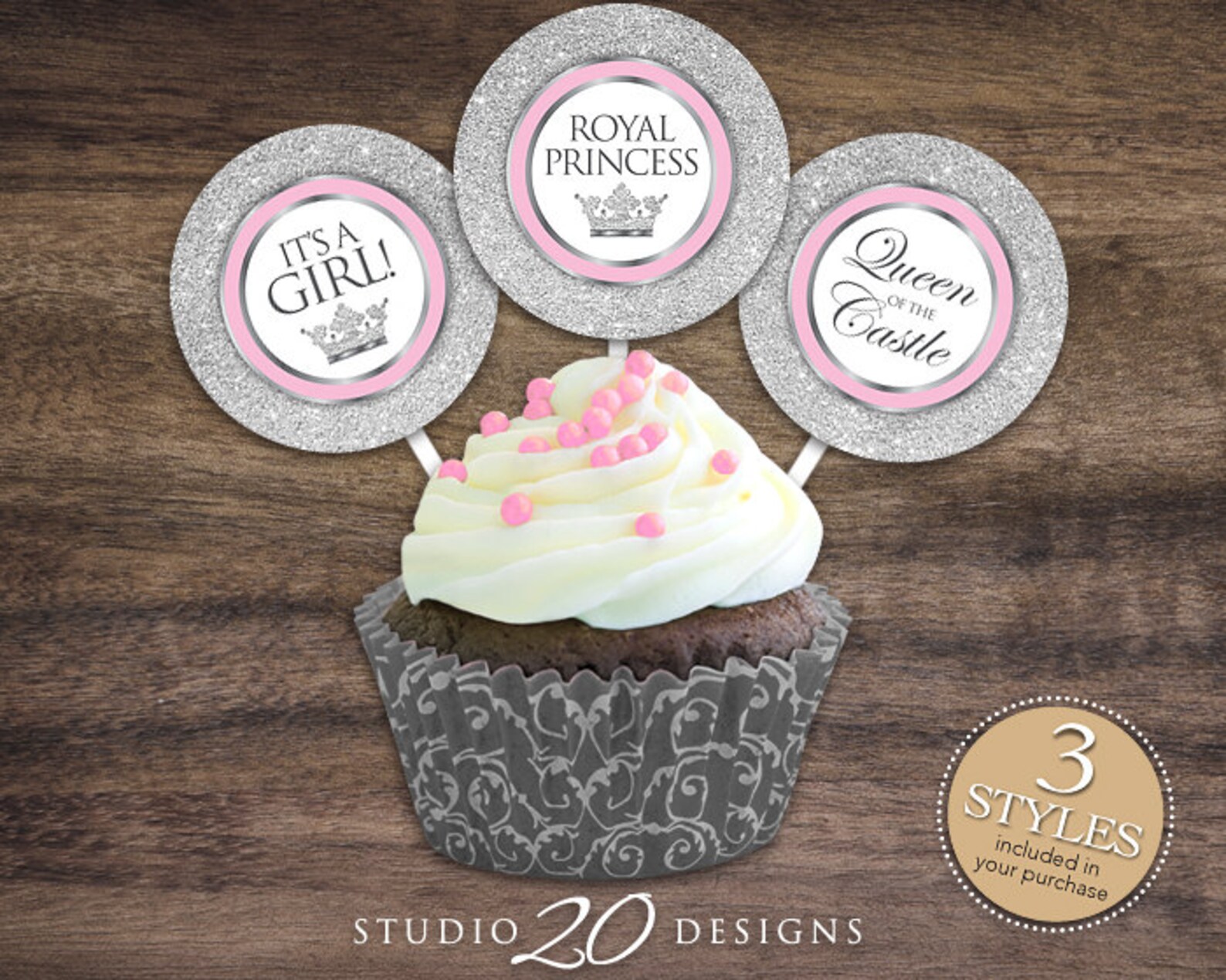 Instant Download Royal Princess Cupcake Toppers Printable | Etsy