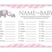 Instant Download Pink Elephant Baby Shower Games for Girl, Name That ...