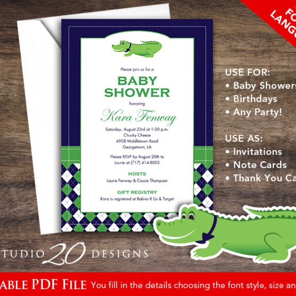 Alligator Shower - Etsy