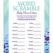 Instant Download Little Mermaid Baby Word Scramble Game, Under the Sea ...