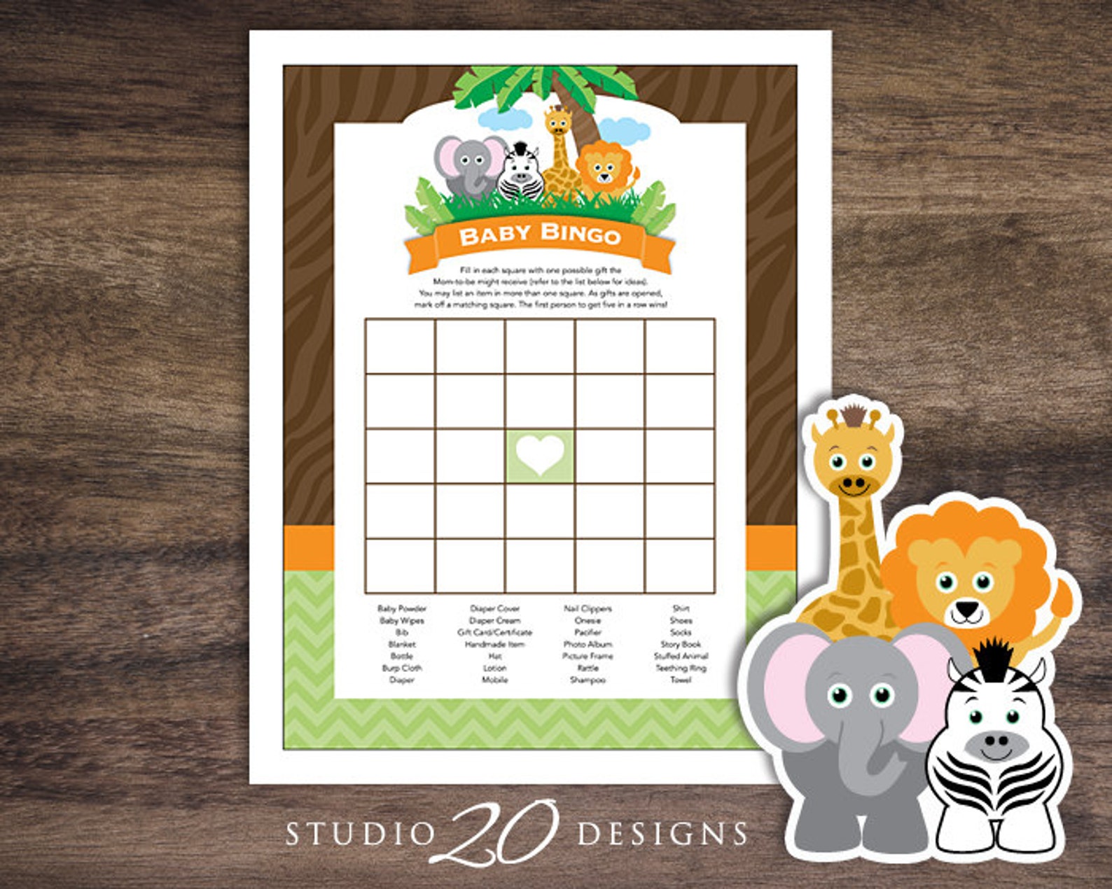 Instant Download Safari Bingo Game Printable Jungle Bingo - Etsy