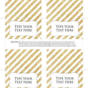 Instant Download Gold Glitter Food Labels, DIY Editable Food Labels ...
