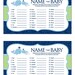 Instant Download Whale Baby Shower Name That Baby Game, Printable ...