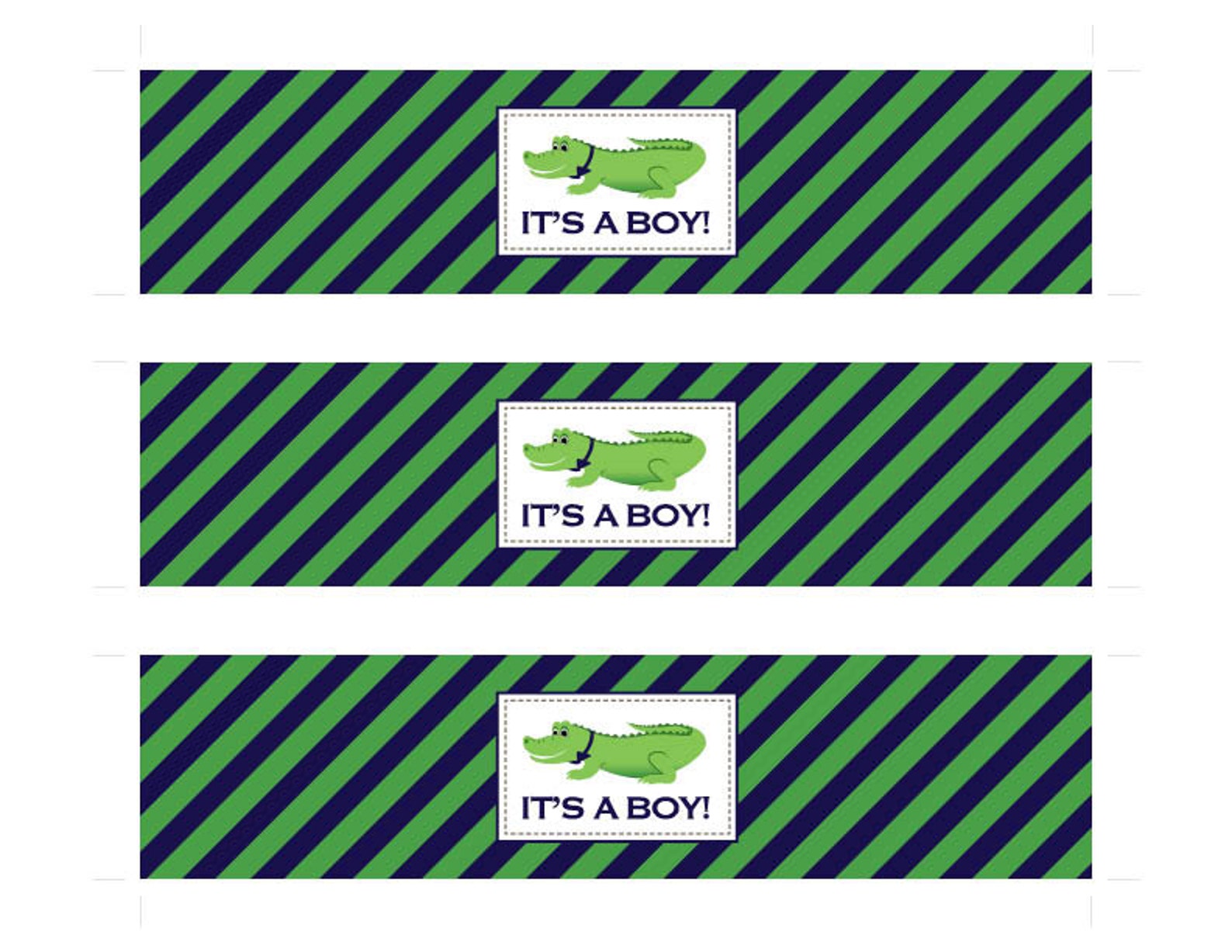 Instant Download Alligator Water Bottle Labels Printable | Etsy