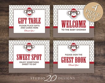 Sock Monkey Baby Shower | Etsy