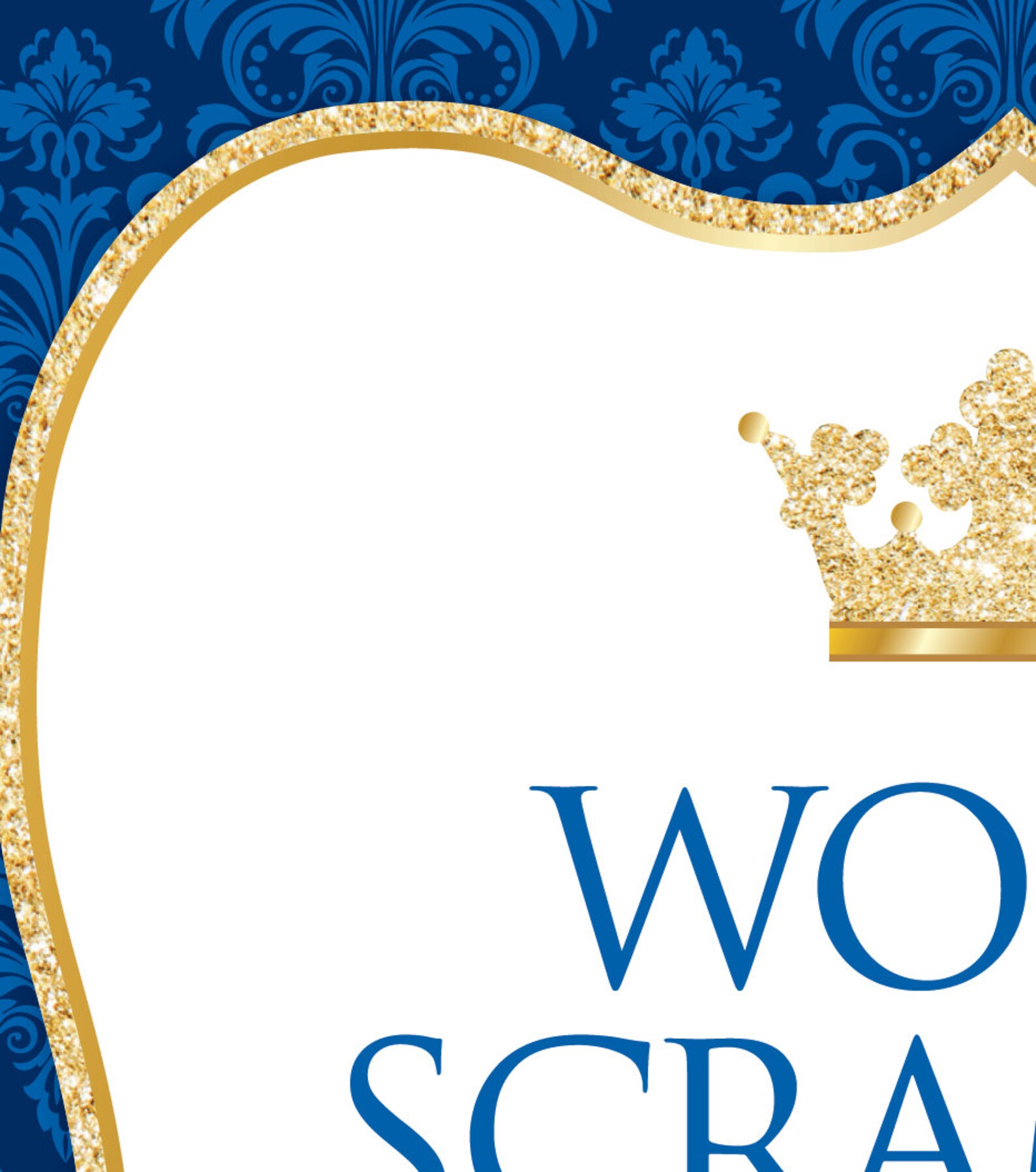 Instant Download Royal Blue Prince Baby Word Scramble, Glitter Prince ...