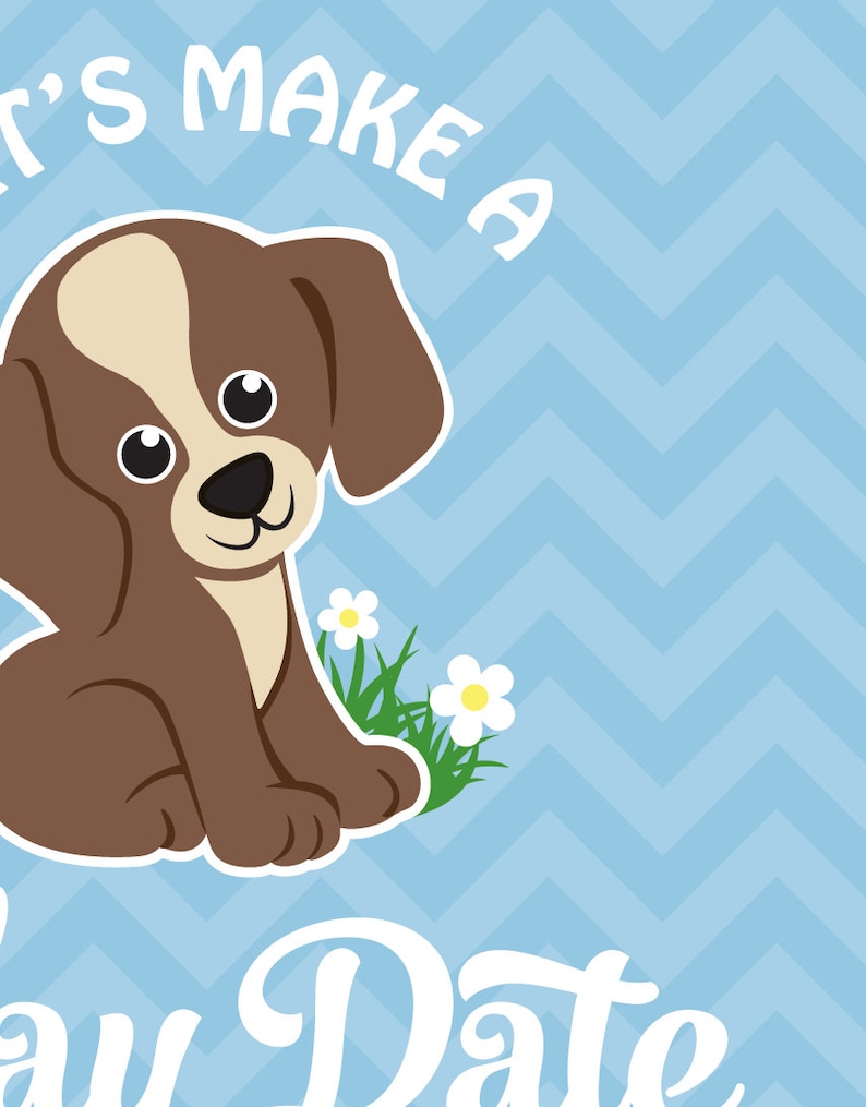 Instant Download Puppy Play Date Cards Editable Pdf DIY Mommy - Etsy