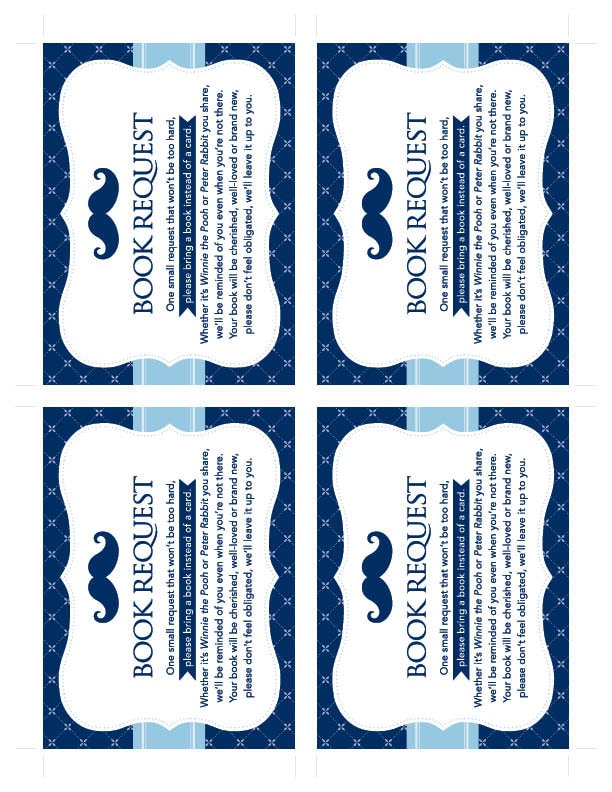 Instant Download Navy Mustache Book Request Mustache Book in - Etsy