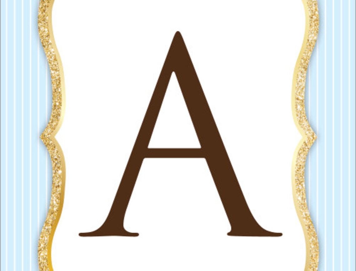 Instant Download Blue Prince Baby Shower Banner Glitter - Etsy