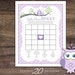 Instant Download Lilac Owl Baby Bingo Game, Purple Grey Owl Baby Shower ...