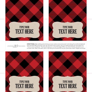 Instant Download Buffalo Print Food Labels, DIY Editable Food Labels ...