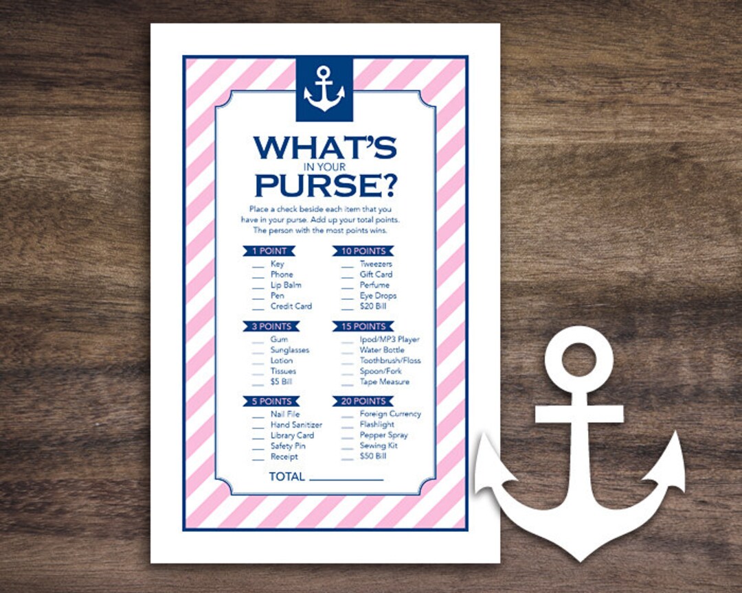 Instant Download Pink Nautical Baby Shower Games for Girl, Sailor What ...